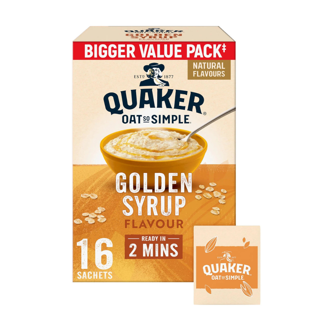 [BestBefore-11Oct2025] Quaker Golden Syrup Oat So Simple Sachets 16 x ...