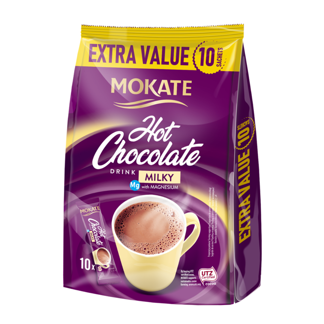 Mokate Hot Milk Chocolate with Magnesium and Aromatic Note [10x18g] 18 ...