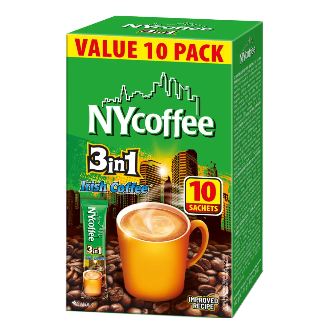 NY 3 in 1 Irish Coffee Sachets Value 10 pack – Food Variety
