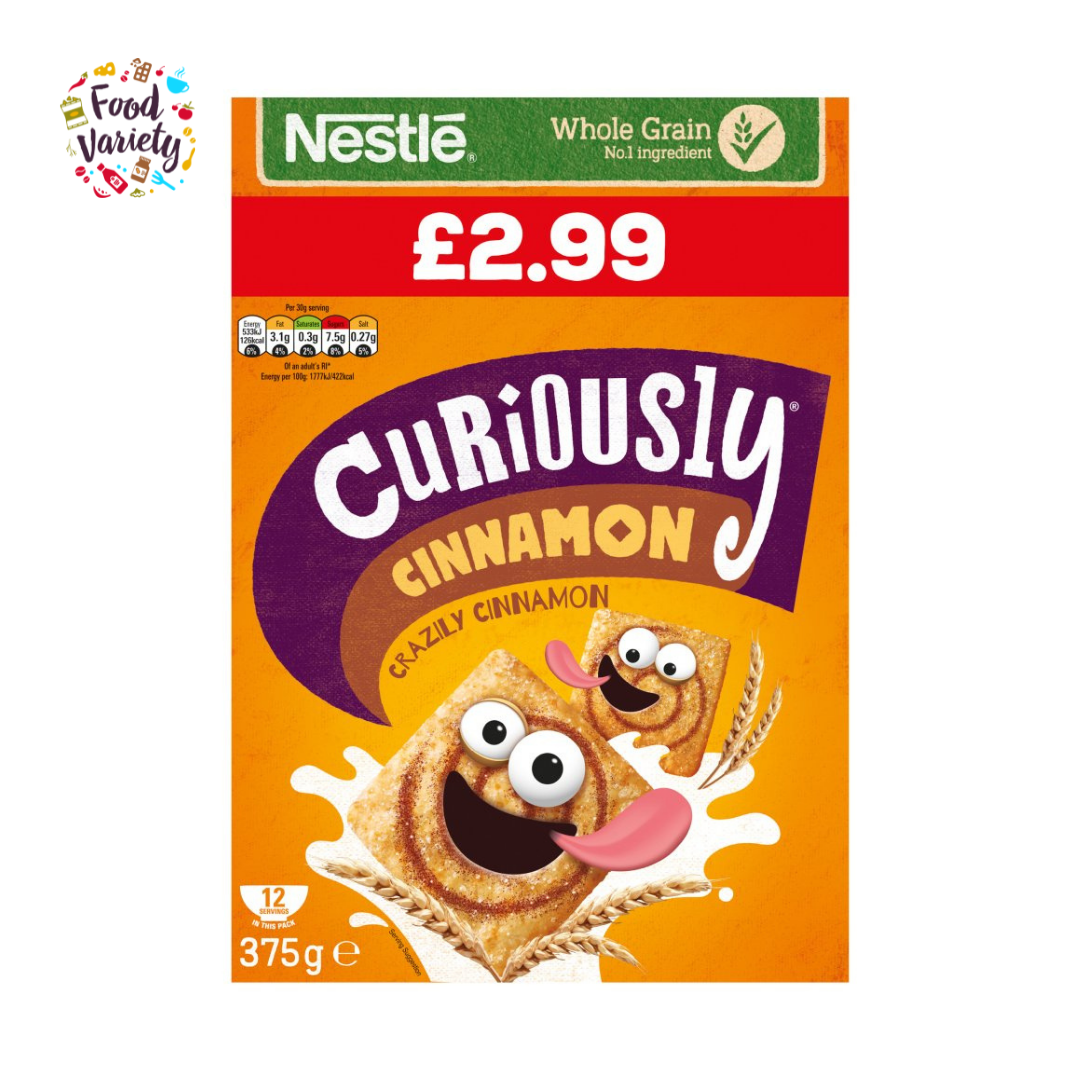 Nestle Curiously Cinnamon Cereal 375G – Food Variety