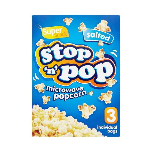 Stop ‘n’ Pop Salted Popcorn 85g x 3 Bags (255g) – Food Variety